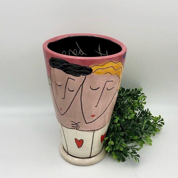 Vintage | Accents | Large Pottery Vase Signed Sandra Magsamen Interior ...